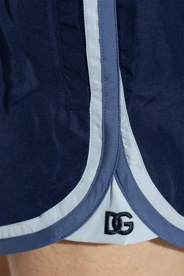 Dolce & Gabbana Dolce Gabbana Logo Embroidered Swim Shorts