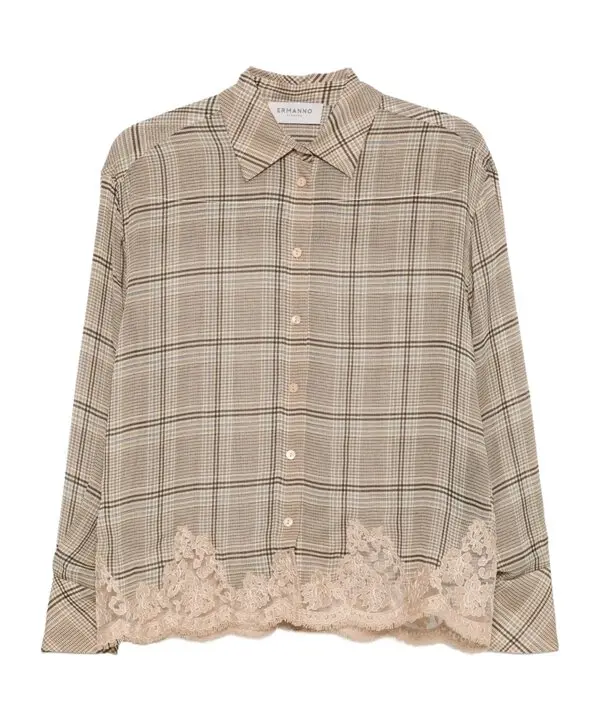 ERMANNO FIRENZE Long-sleeve Shirt With Lace Details
