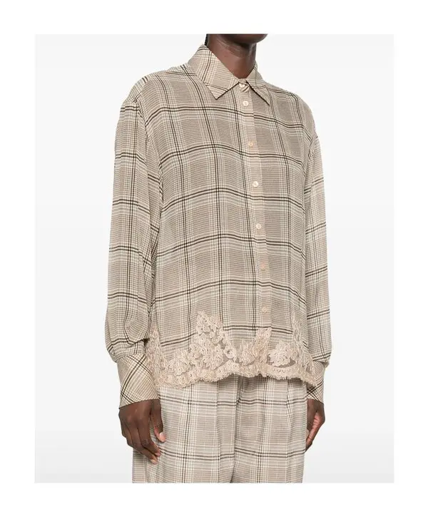 ERMANNO FIRENZE Long-sleeve Shirt With Lace Details