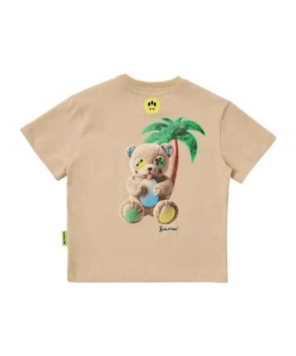BARROW Crewneck Short Sleeve Top With Logo Detail