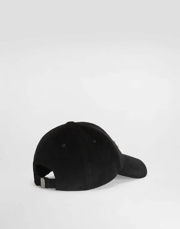 Dolce & Gabbana Dolce Gabbana Logo Patch Corduroy Baseball Cap