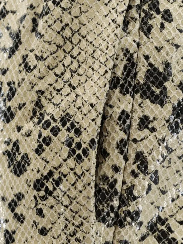 ALYSI Python-print Leather Trousers