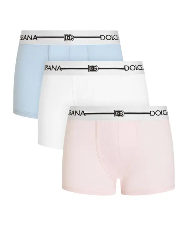 Dolce & Gabbana Dolce Gabbana Logo Waistband Boxer Briefs 3-pack - No