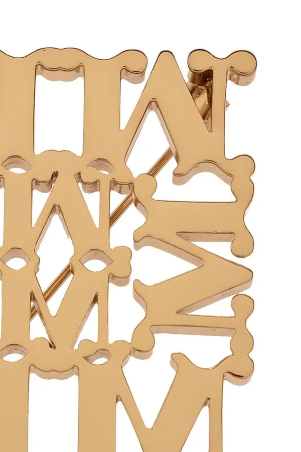Max Mara Logo Plaque Brooch