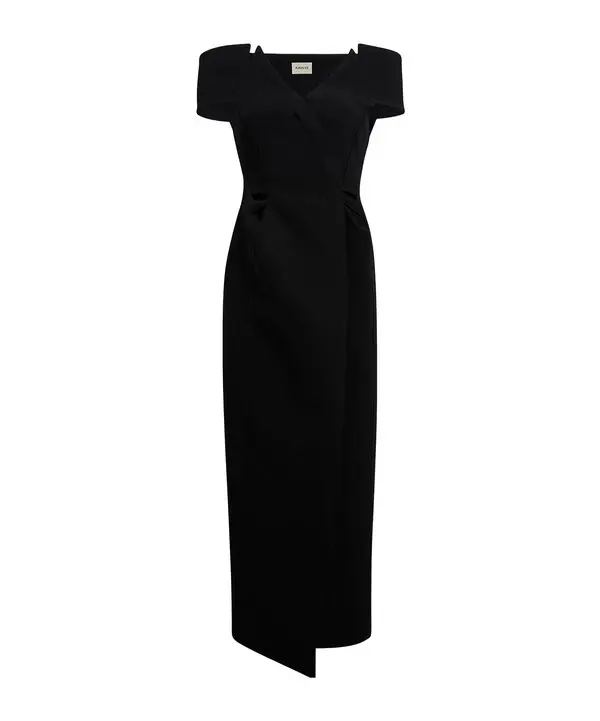 Khaite Gene Asymmetric Peplum Dress