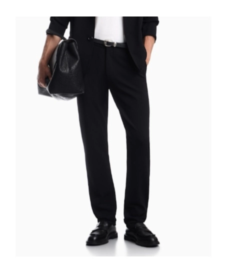 Emporio Armani Trousers In Techno Jersey Pique