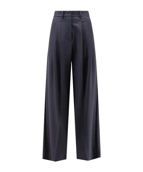 ALYSI High-waist Pleated Wide-leg Pants