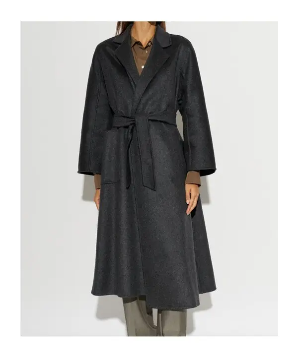 Max Mara Collared Belted Long Coat