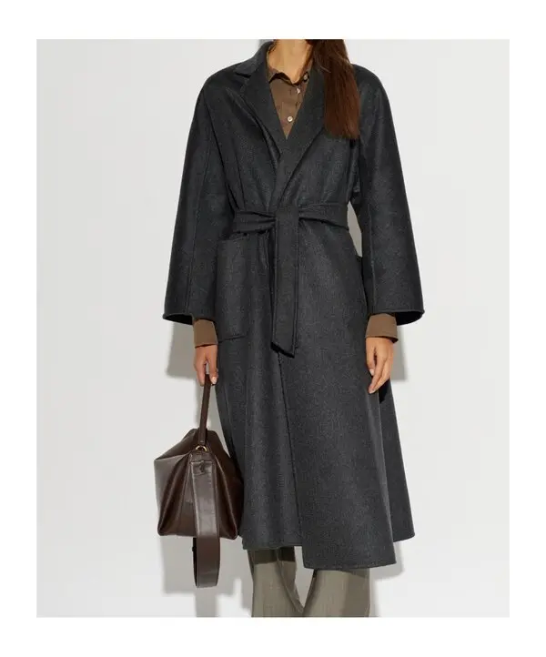 Max Mara Collared Belted Long Coat