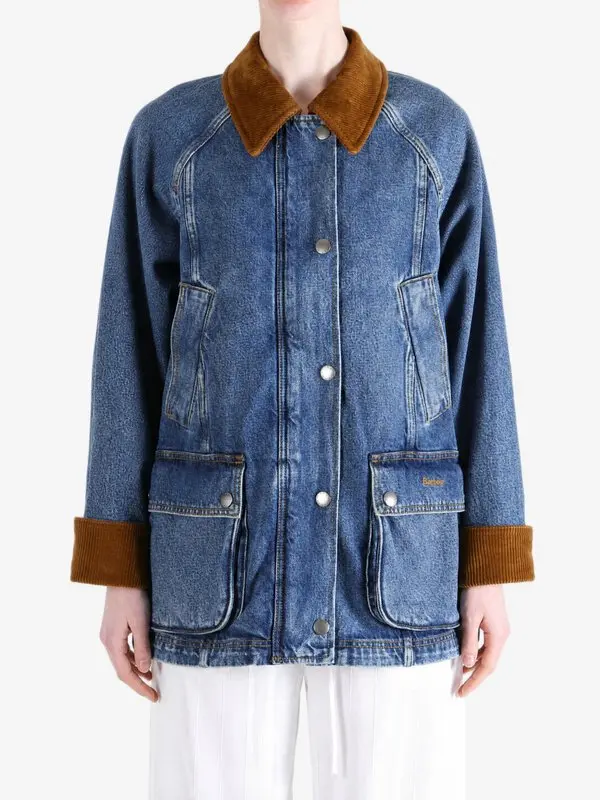 Barbour Contrastcollar Multipocket Denim Jacket
