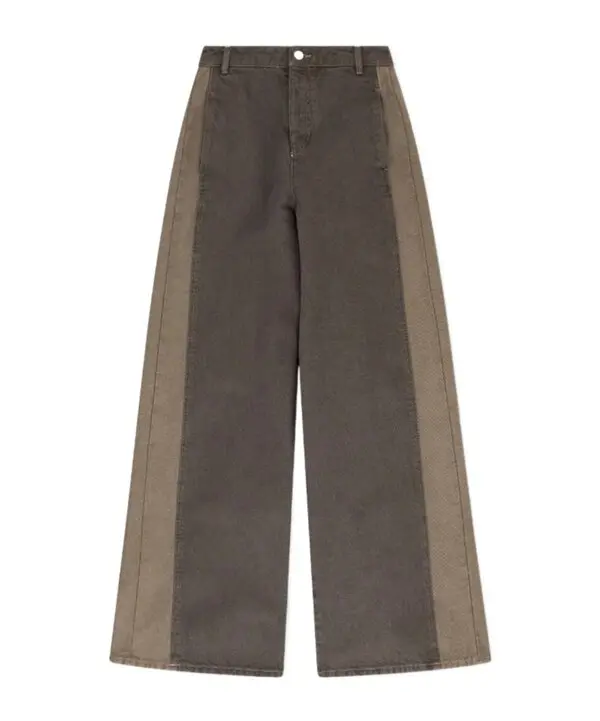Emporio Armani Five-pocket Wide-leg Jeans - Black