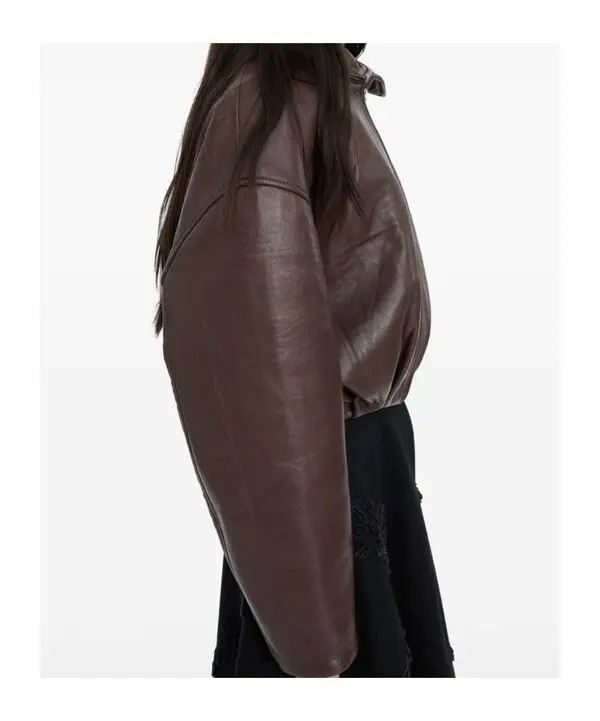 ROTATE BY BIRGER CHRISTENSEN Bonded Leather Jacket