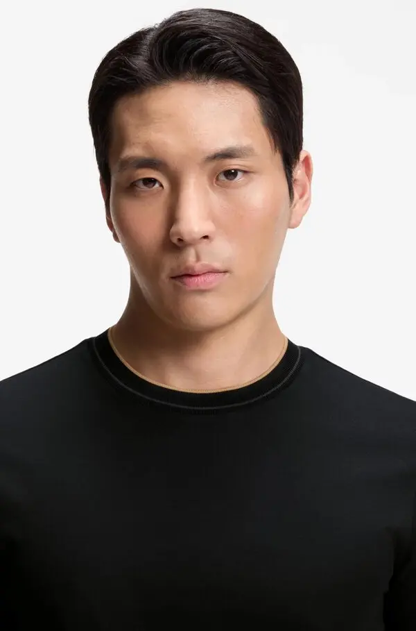 Hugo Boss Slim-fit Contrast-trim T-shirt