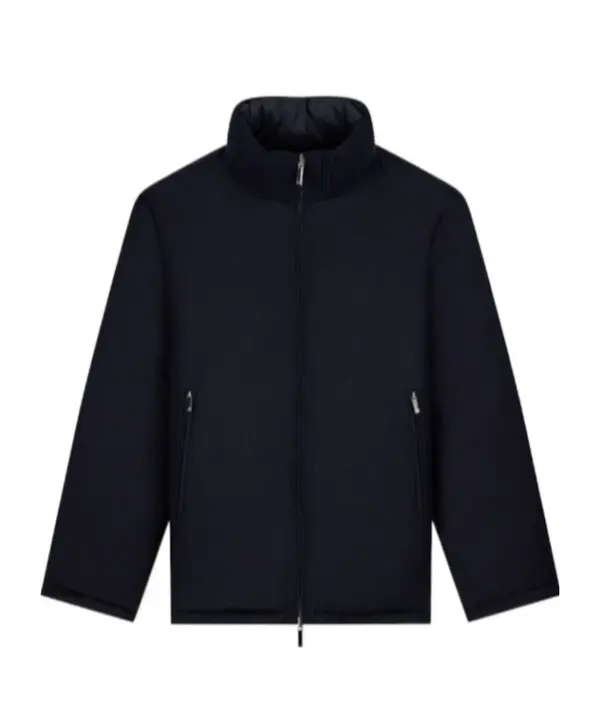 Emporio Armani Down Jacket In Virgin Wool And Viscose Twill