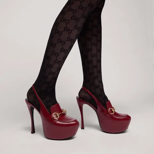 Gucci Platform Slingback With Horsebit