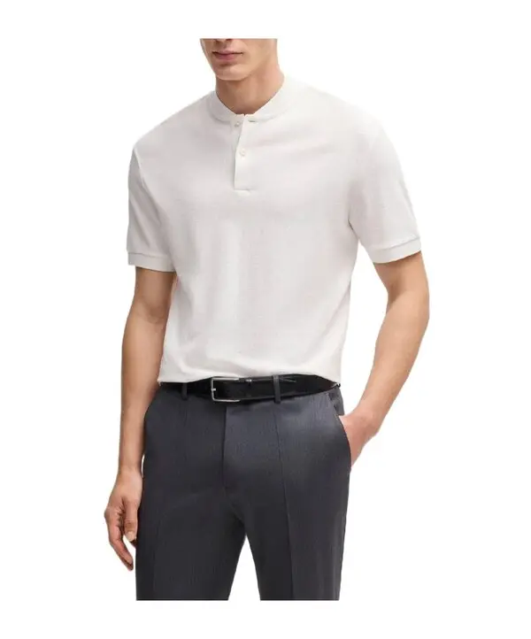 Hugo Boss Collarless Polo Shirt