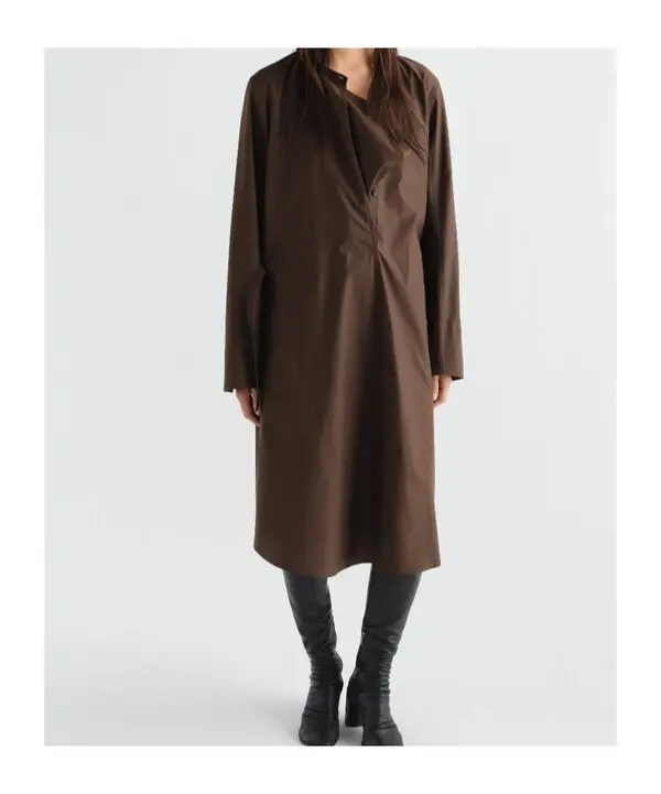 LEMAIRE Sailor Dress In Washed Cotton And Silk Blend