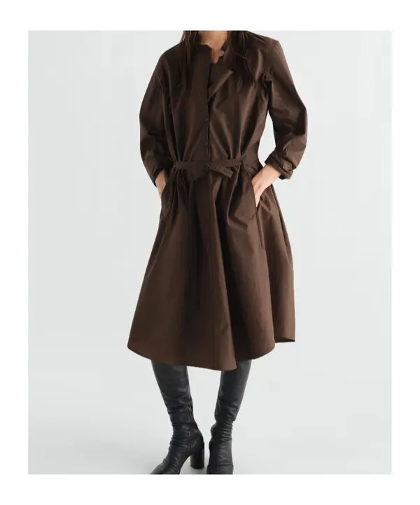 LEMAIRE Sailor Dress In Washed Cotton And Silk Blend