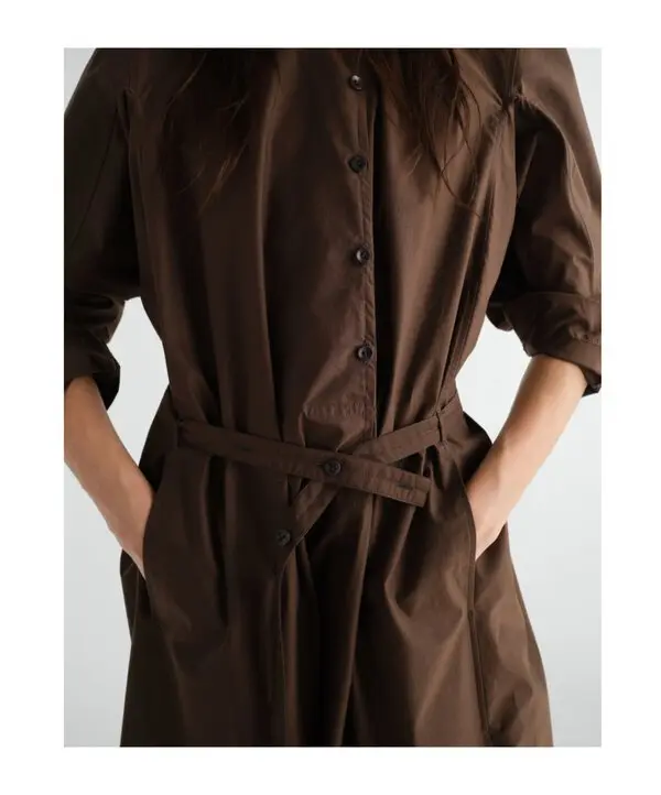 LEMAIRE Sailor Dress In Washed Cotton And Silk Blend