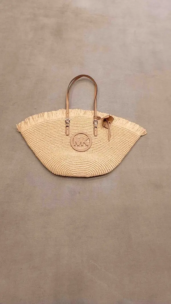 Michael Kors Isa Large Hand-crocheted Fan Tote Bag
