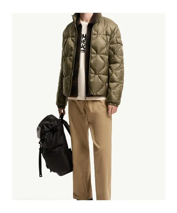 Moncler Asurel Geometric Quilted Short Down Jacket