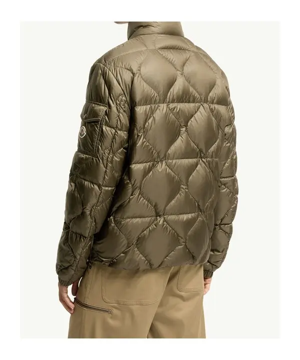 Moncler Asurel Geometric Quilted Short Down Jacket