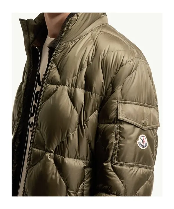 Moncler Asurel Geometric Quilted Short Down Jacket