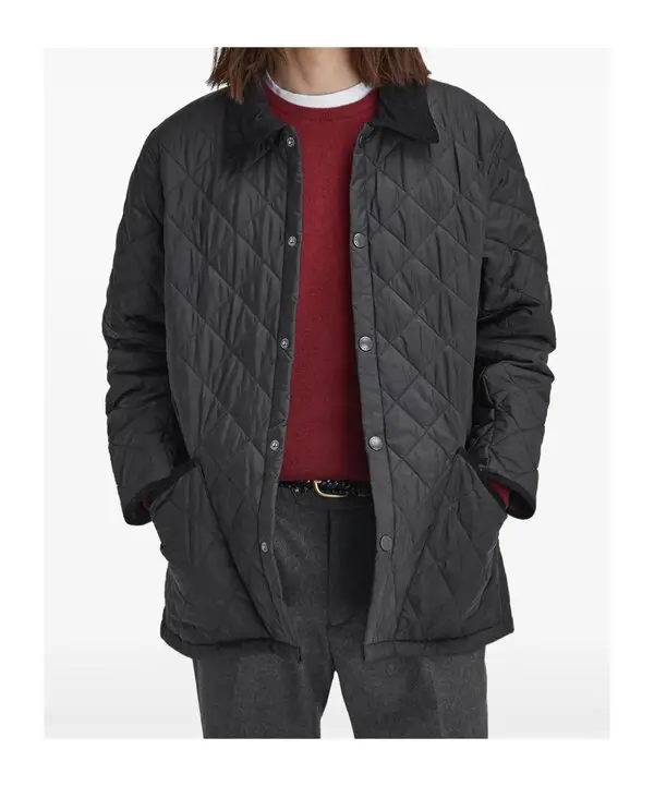 Barbour Corduroycollar Diamondquilted Overshirt Jacket