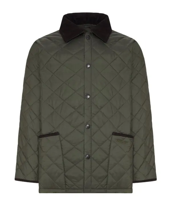 Barbour Corduroycollar Diamondquilted Overshirt Jacket