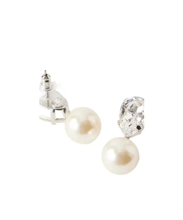 JENNIFER BEHR Silver-tone Crystal Earrings