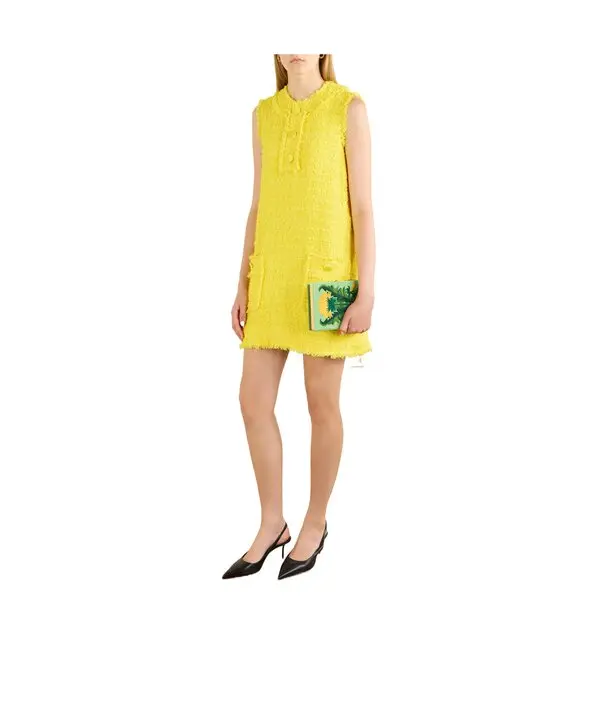 OLYMPIA LE-TAN Dandelion Embroidered Canvas Clutch