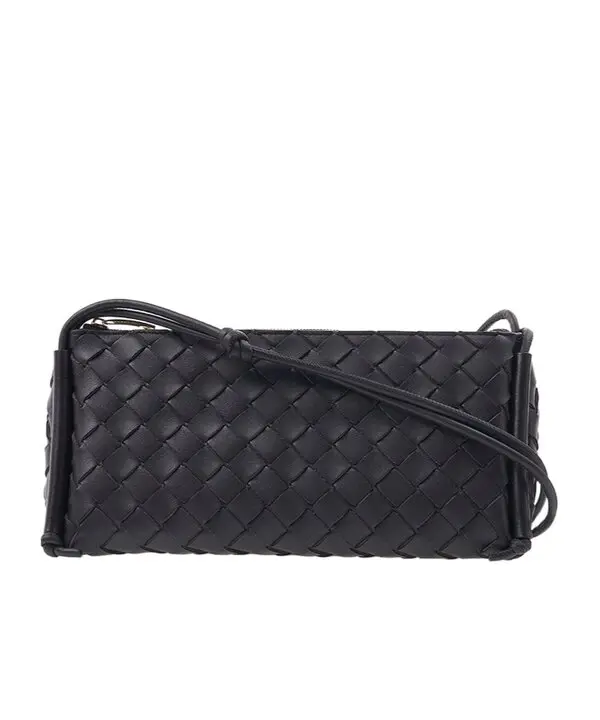 Bottega Veneta Woven Shoulder Bag - Black