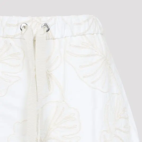 Moncler Leaf Printed Drawstring Shorts