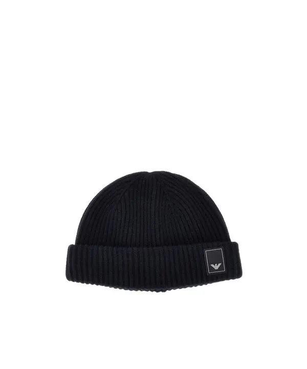 Emporio Armani Ribbed Knit Hat