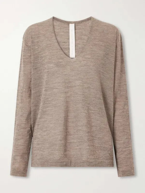 LAUREN MANOOGIAN Merino And Alpaca Wool-blend Sweater - Gray