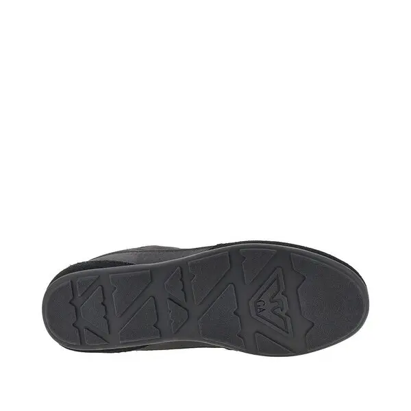Emporio Armani Satin And Suede Leather Sneakers