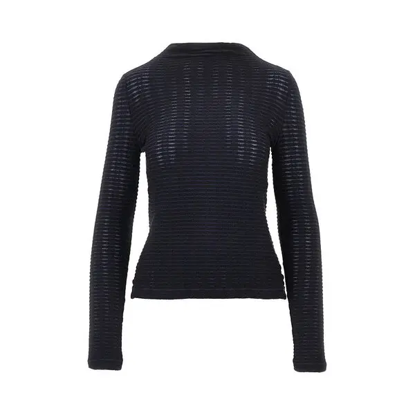 Emporio Armani Triped Jacquard Jerey Top