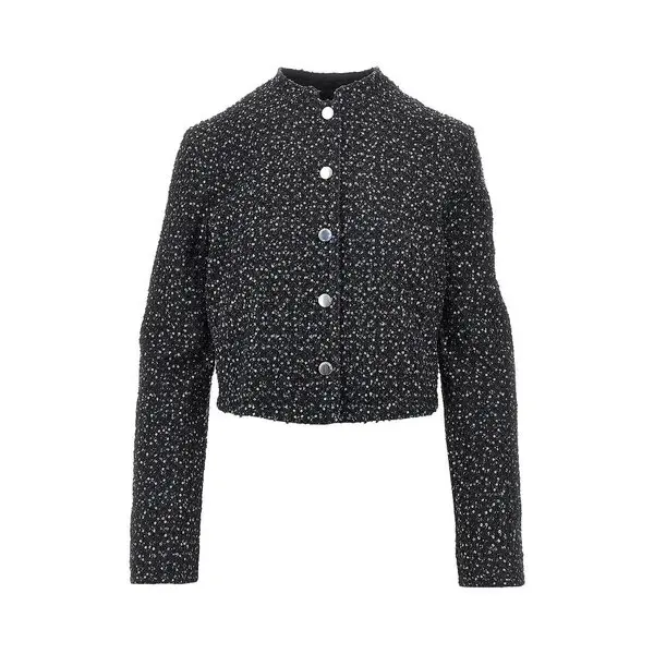 Emporio Armani Sequinned Denim Short Jacket