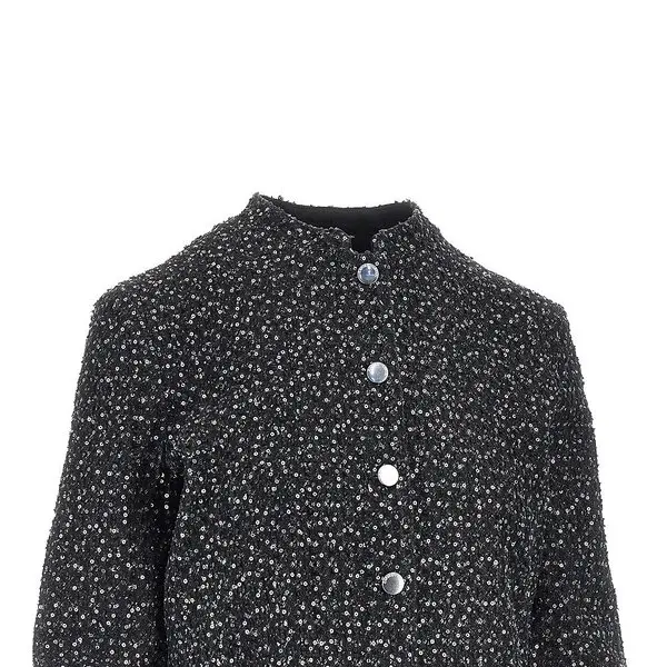 Emporio Armani Sequinned Denim Short Jacket