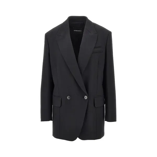 Emporio Armani Wool-blend Oversized Double-breasted Jacket