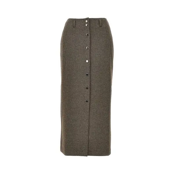 Emporio Armani Knitted Midi Skirt - Brown