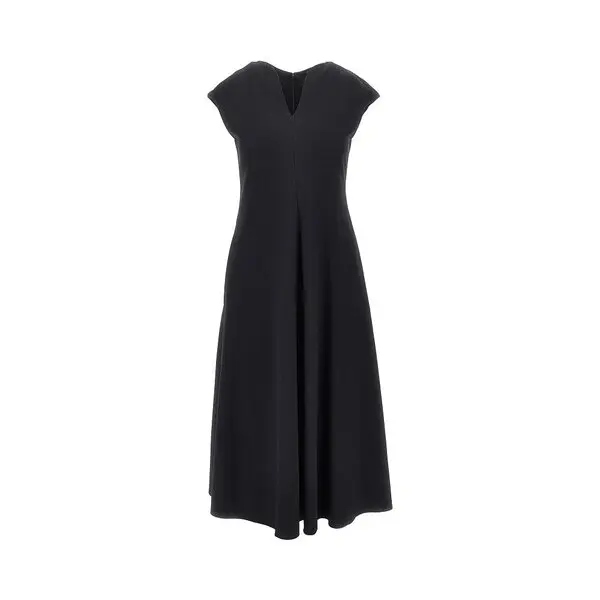 Emporio Armani Milano Stitch Jersey Midi Dress - Black