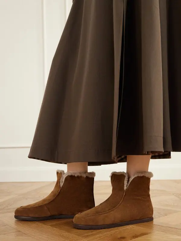 Legres 52 Shearling-trimmed Suede Ankle Boots