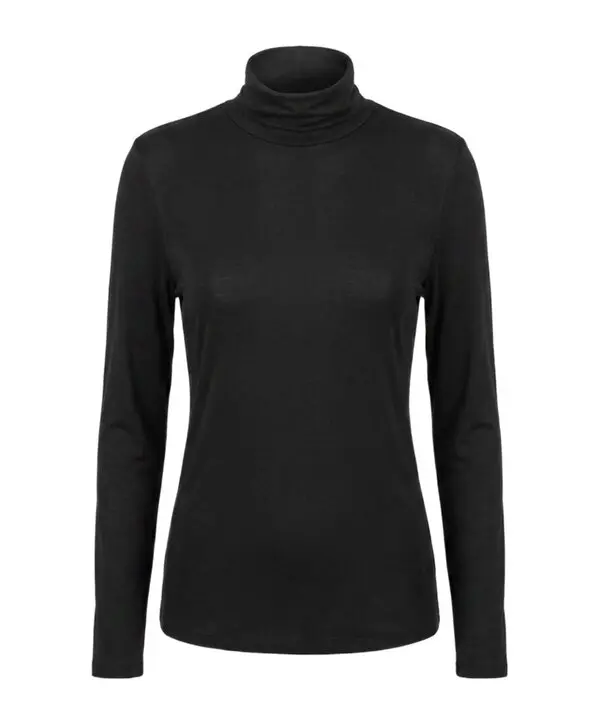 PUROTATTO Roll-neck Long-sleeve Sweater - Black