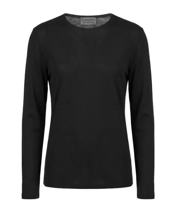 PUROTATTO Long-sleeve T-shirt - Black