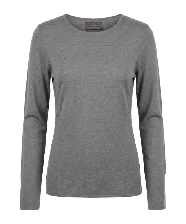 PUROTATTO Long-sleeve Sweater With Ribbed Details - No