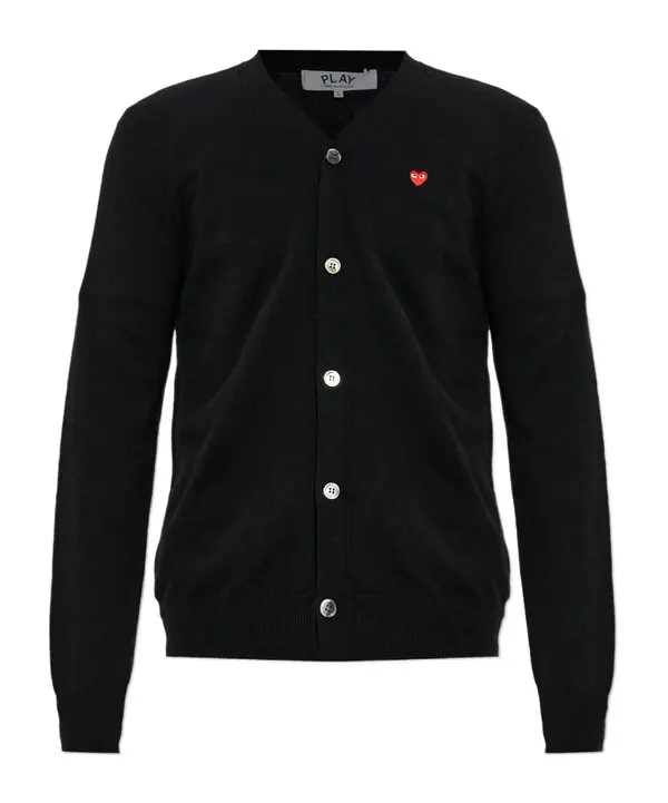Play Comme Des Garcon Comme Des Garçons Play Logo-patch Buttoned Cardigan