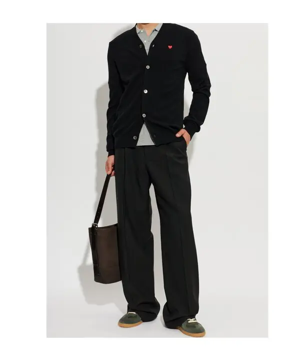 Play Comme Des Garcon Comme Des Garçons Play Logo-patch Buttoned Cardigan
