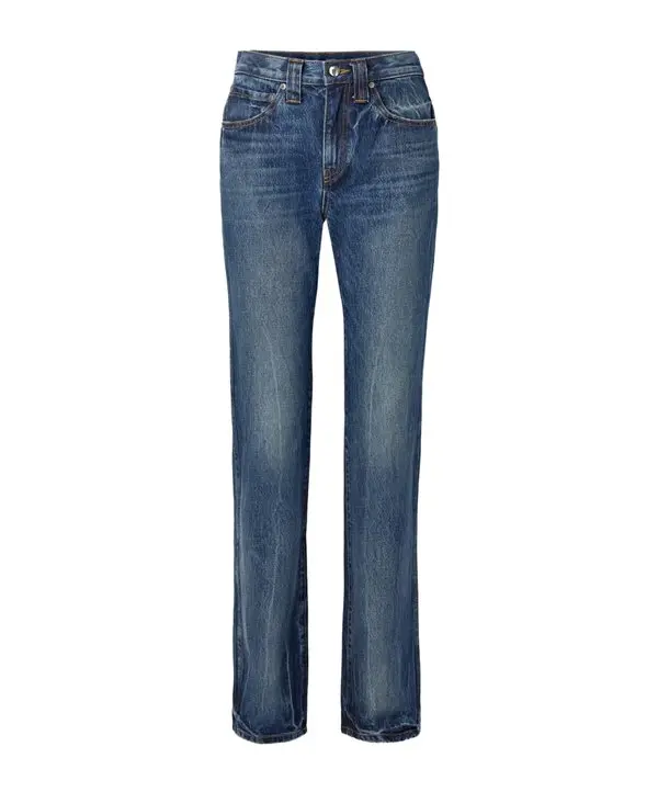 Khaite Farley Straight-leg Jeans - Dark Denim