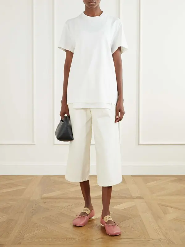 MAISON MARGIELA Bow-detailed Leather Ballet Flats